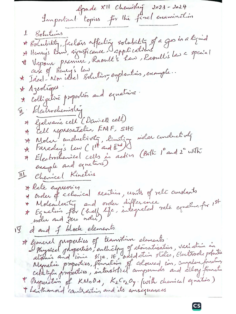 Important Topics For Final Exam | PDF