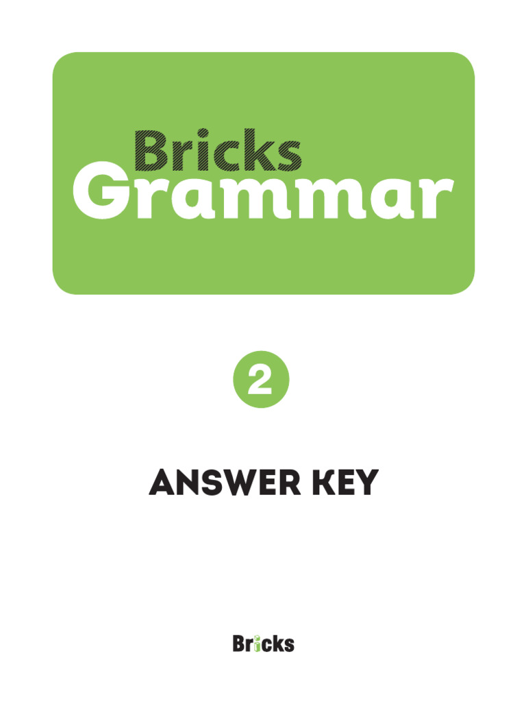 Bricks Grammar 2 - WB - Answer Key | PDF