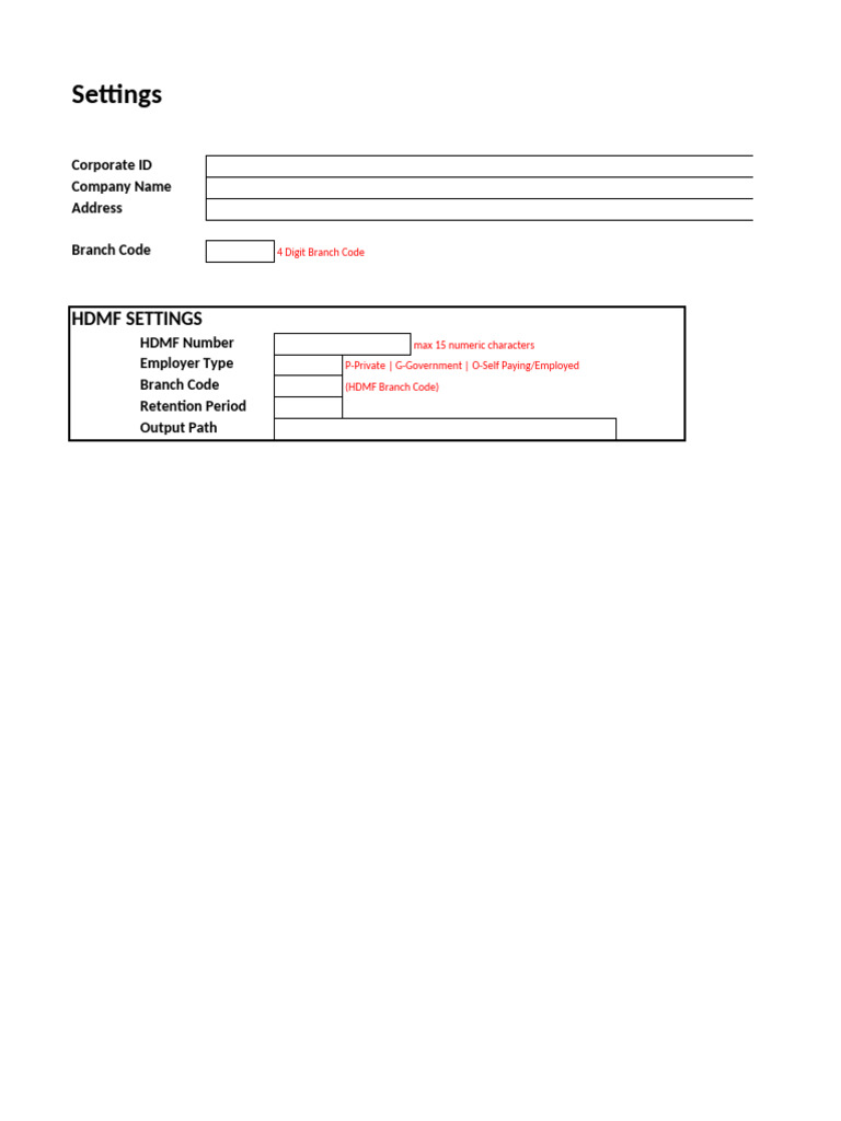 HDMF Settings and Contributions Overview | PDF