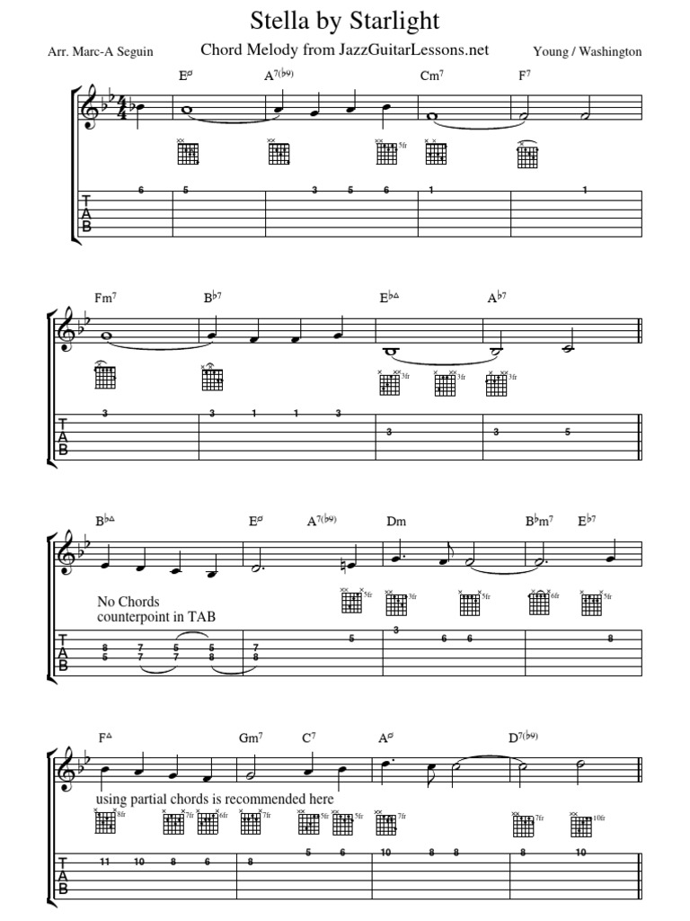 Stella by Starlight | PDF | Elements Of Music | Music Theory