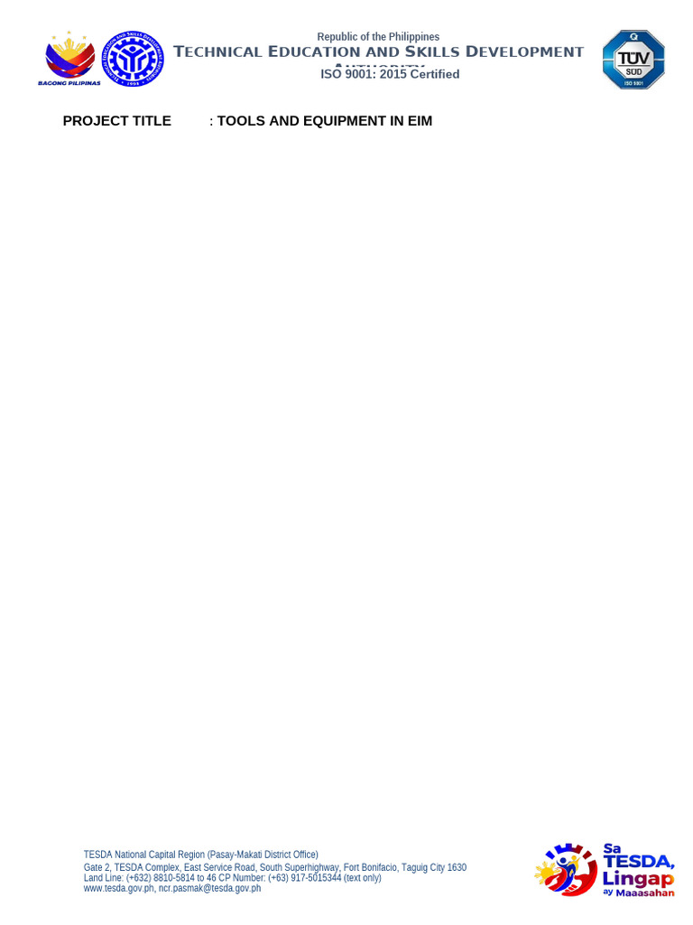 EIM Tools and Equipment Inventory | PDF | Pipe (Fluid Conveyance ...