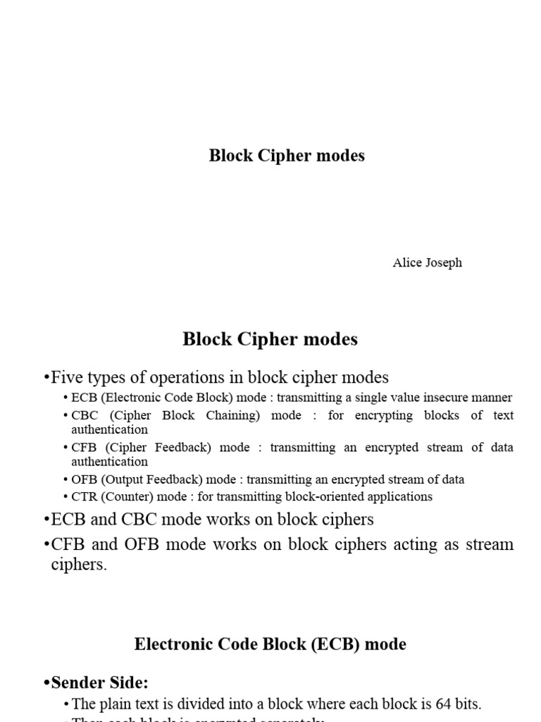 Block Cipher Modes 2 | PDF | Security Engineering | Secrecy