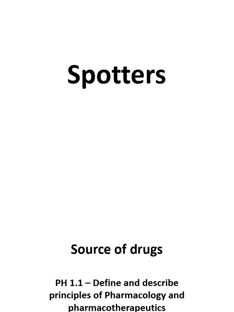Spotters | PDF | Clinical Medicine | Drugs