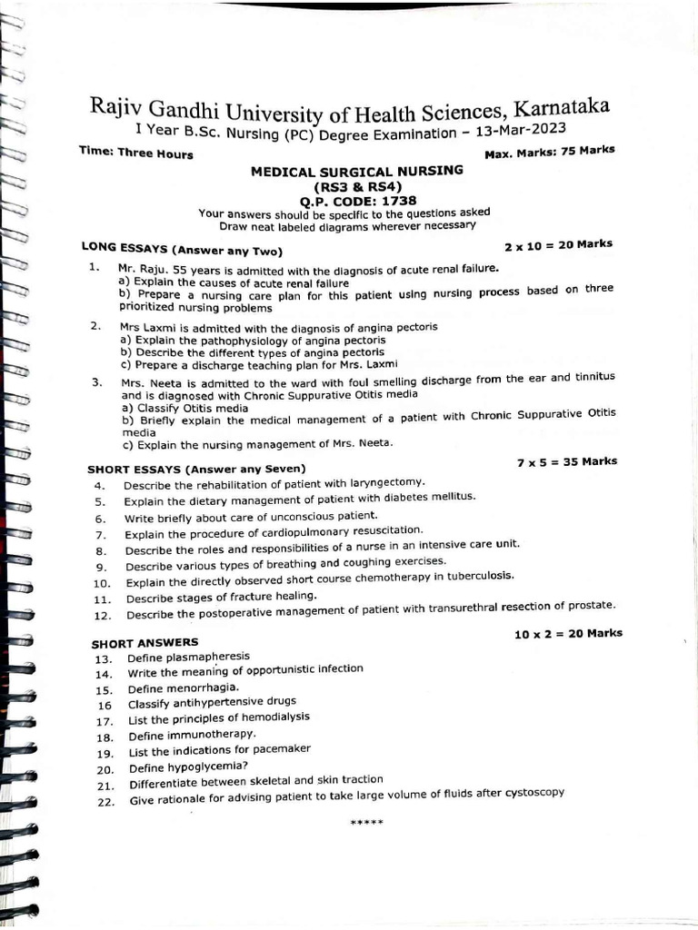 Medical and Surgical Nursing | PDF