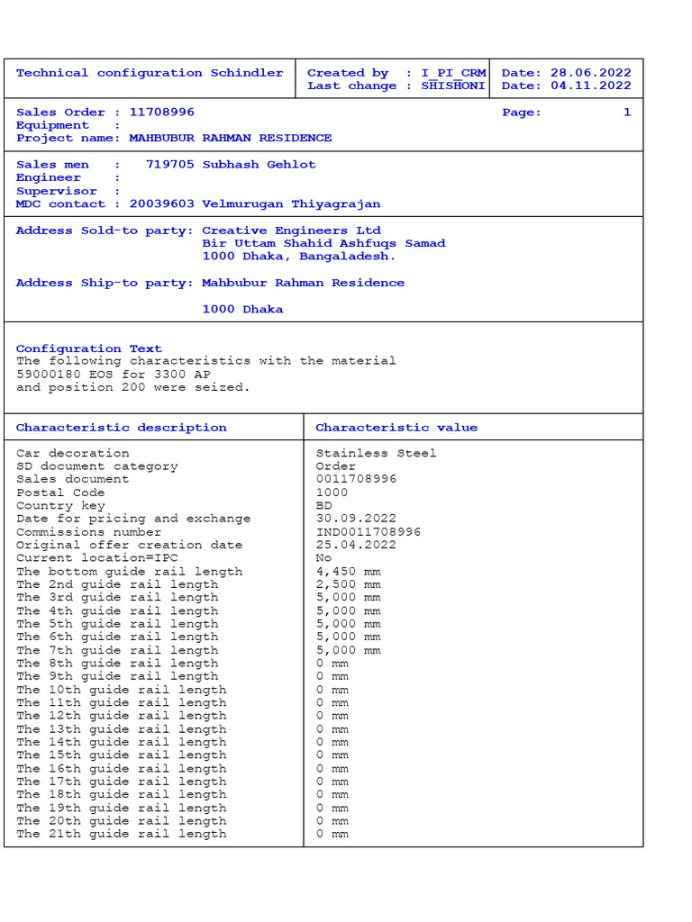 Specs Sheet 11708996 | PDF | Wall | Elevator