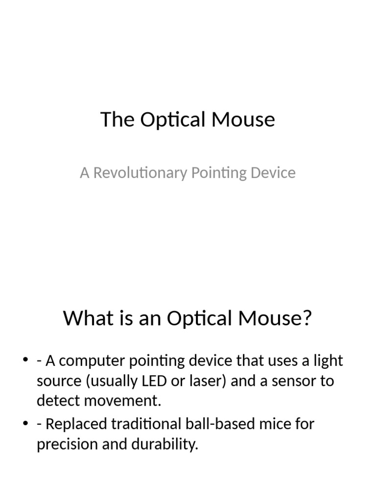 Optical Mouse Presentation Updated | PDF