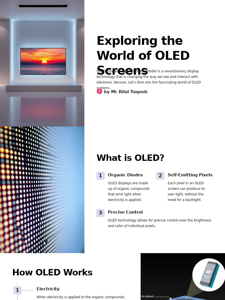 Exploring the World of OLED Screens | PDF | Oled | Electronics
