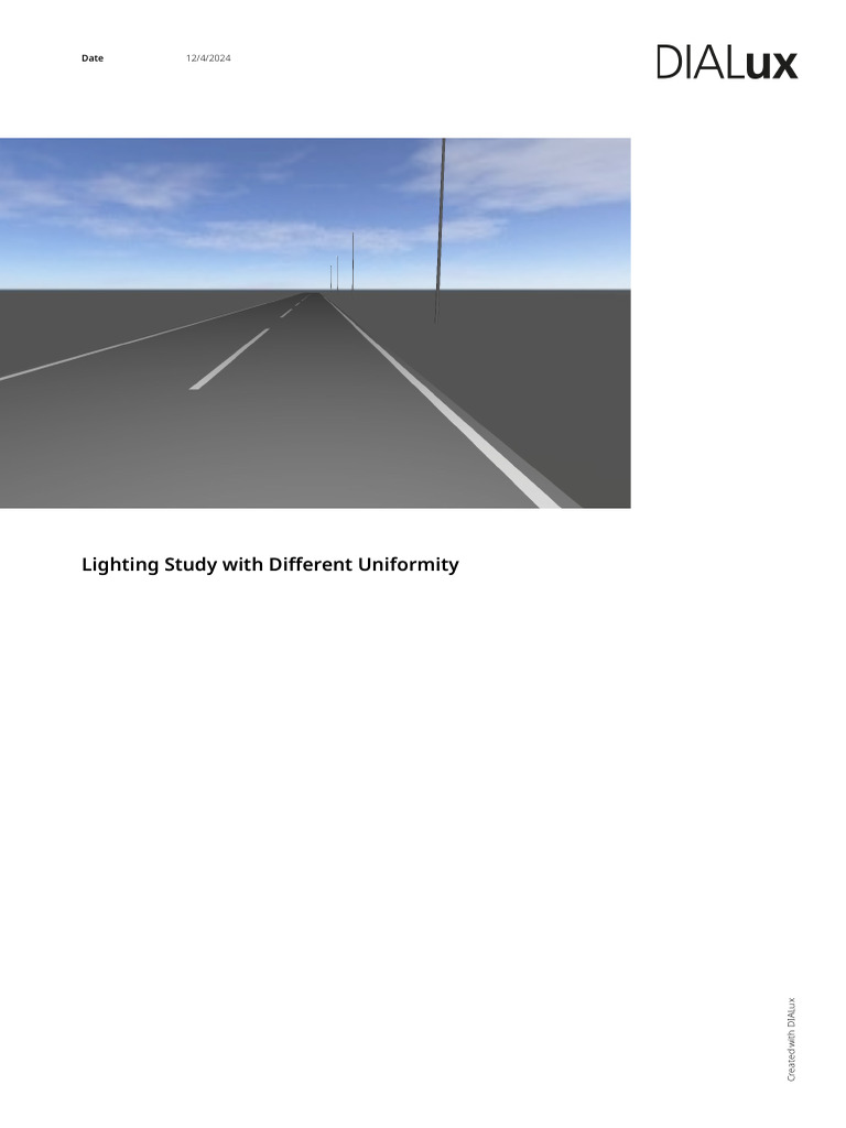 Lighting Study: Uniformity Analysis | PDF | Physical Quantities | Optics