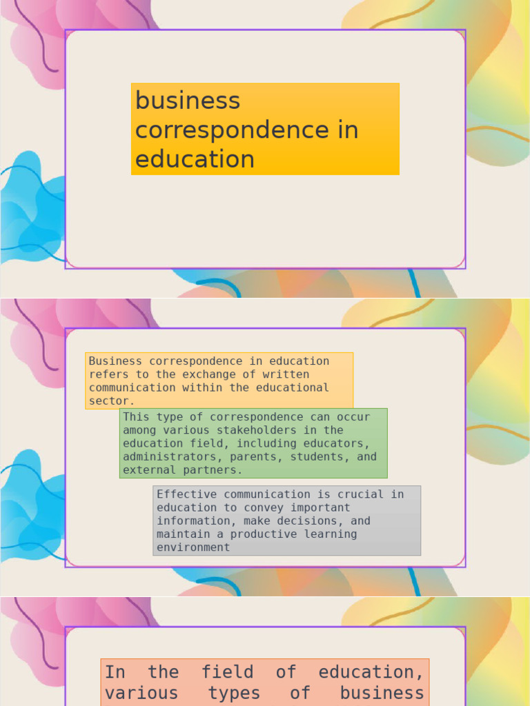 TEKWRITE: BUSINESS CORRESPONDENCE IN EDUCATION | PDF | Communication ...