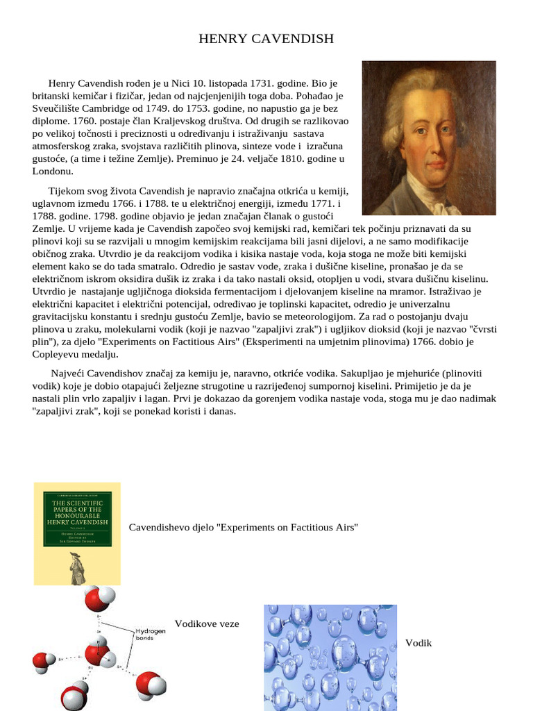 Henry Cavendish | PDF