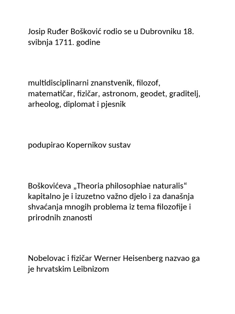 Rudjer Boskovic | PDF