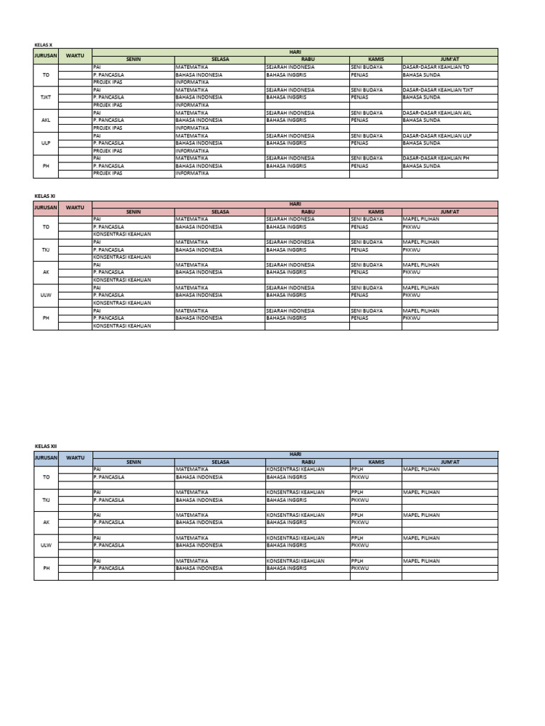 Jadwal Sas 2024 2025 | PDF