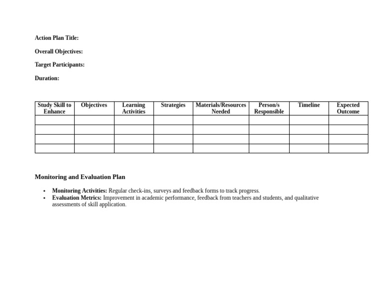 Action Plan Title | PDF