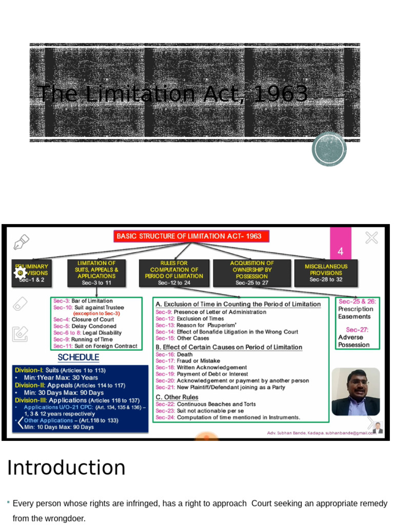 The Limitation Act, 1963 | PDF | Lawsuit | Tort
