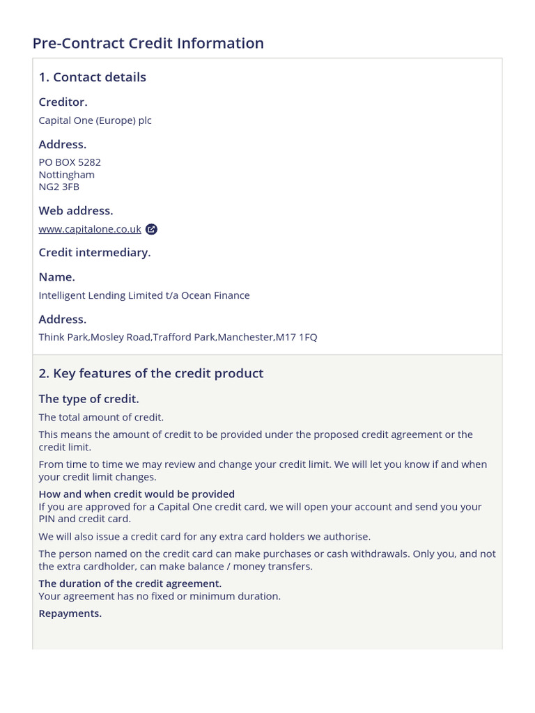 Credit Card Application - Ocean Finance 2 | PDF | Credit Card | Interest