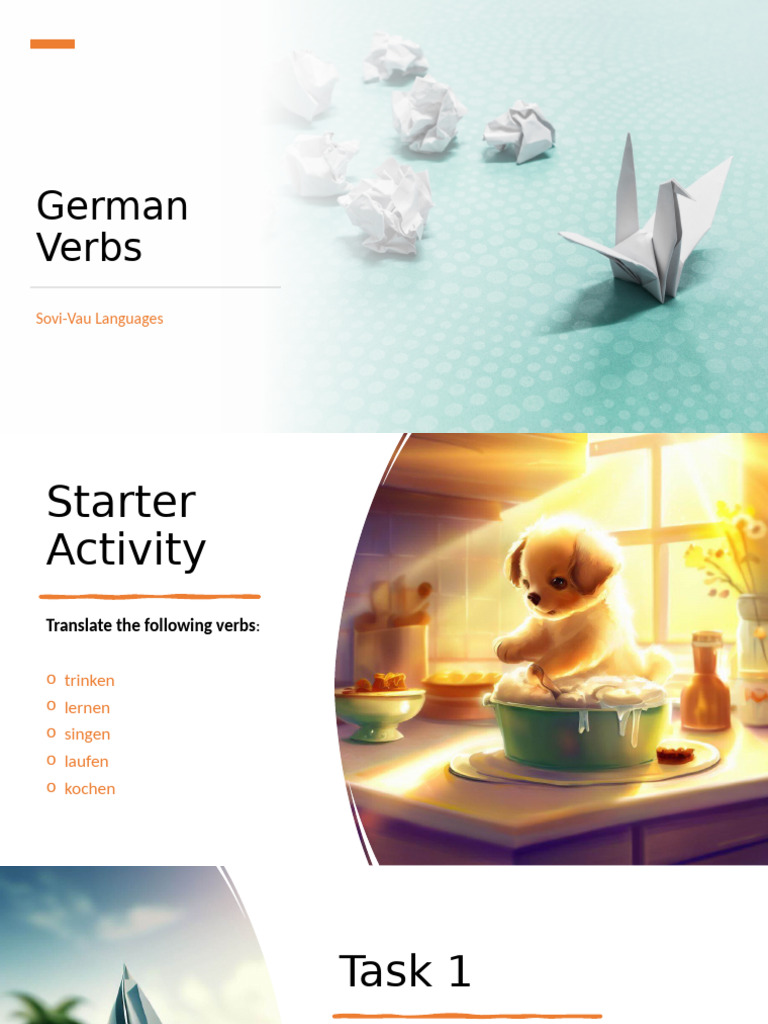 German Verbs Starter Activity | PDF