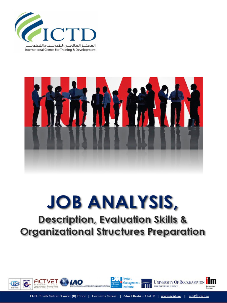 HR169 - Job Analysis, Description, Evaluation Skills Organizational ...
