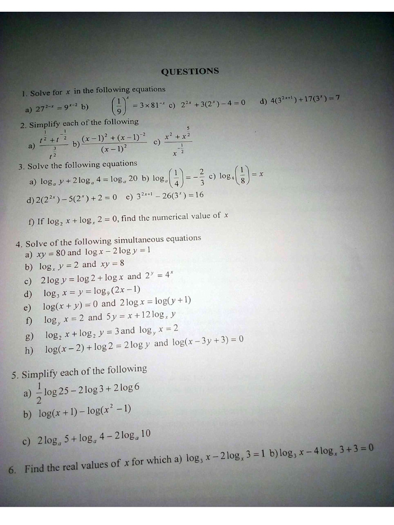 MTH 102 Questions | PDF