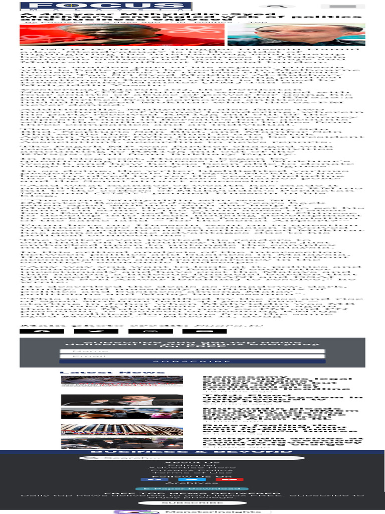 A 40-Year Muhyiddin-Syed Mokhtar’s Entangled Web of Politics and Business Exposed | PDF ...
