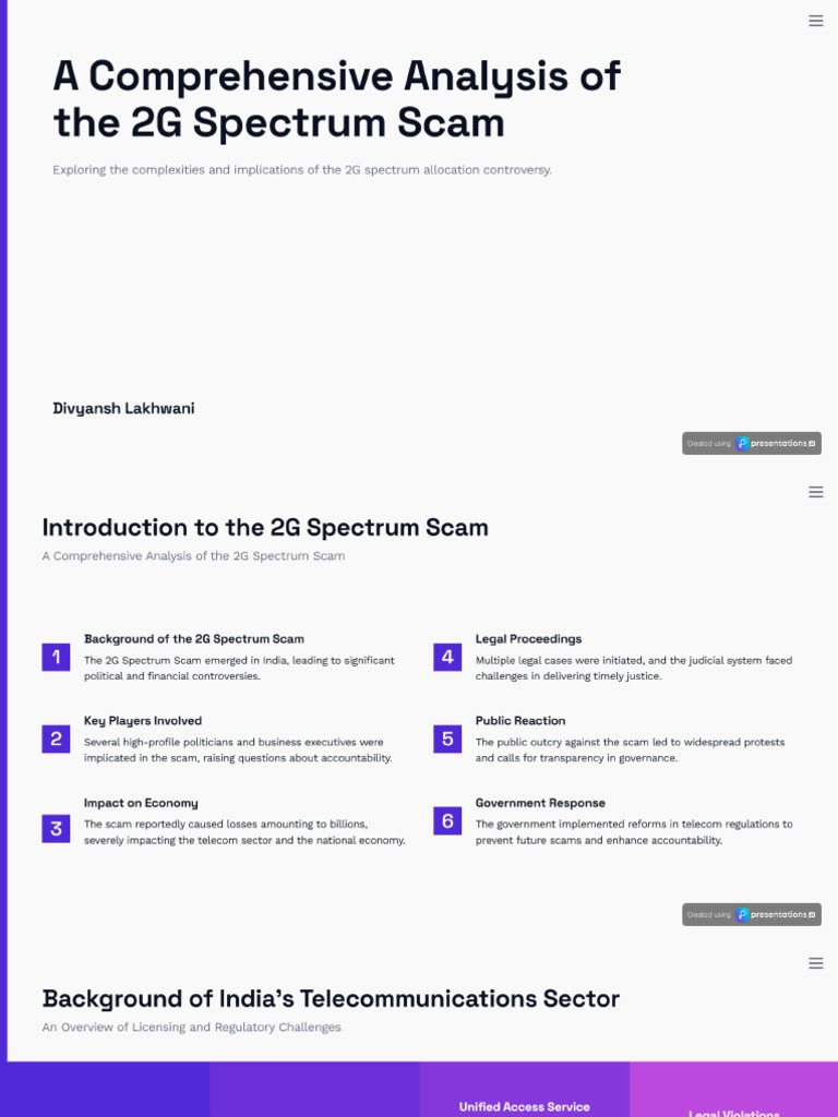2G Spectrum Scam Analysis (1) | PDF