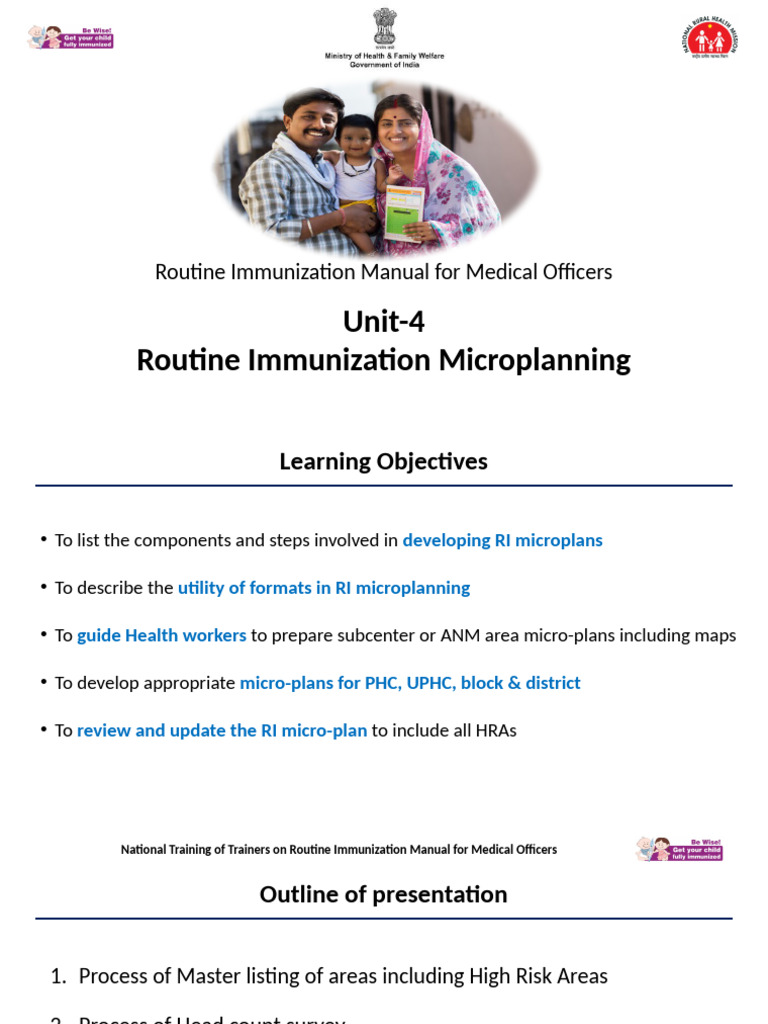 Routine Immunization Microplanning Guide | PDF | Pediatrics | Health Sciences