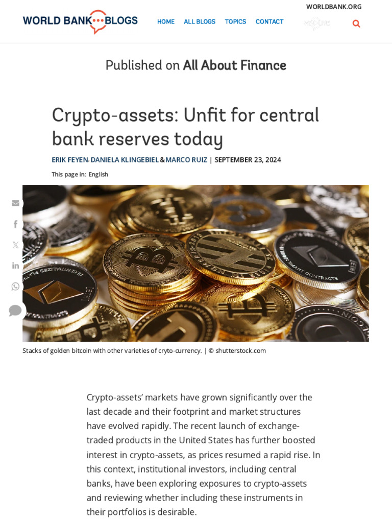 Crypto-assets_ Unfit for central bank reserves today | PDF ...