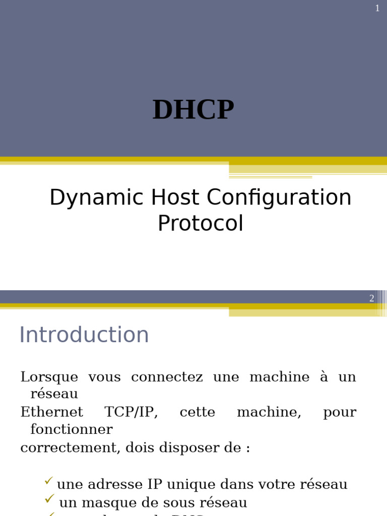 DHCP | PDF | Protocoles Internet | Réseau informatique