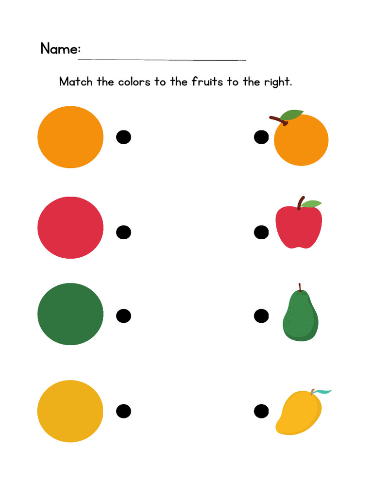 Red and Green Dotted Fruits Math Games Worksheet | PDF