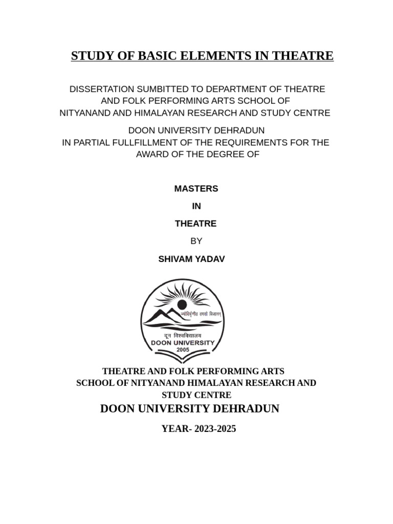 Shiv Dissertation Revised | PDF | Poetry | Thesis
