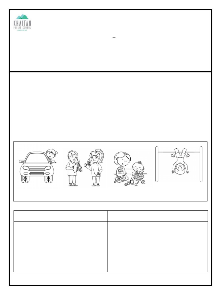 EVS(Grade 1) SD 2 -Practice Sheet 3 | PDF