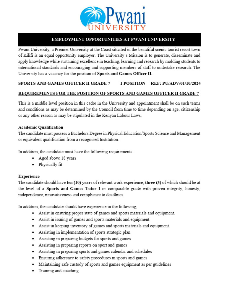 Sports Officer | PDF | Sports