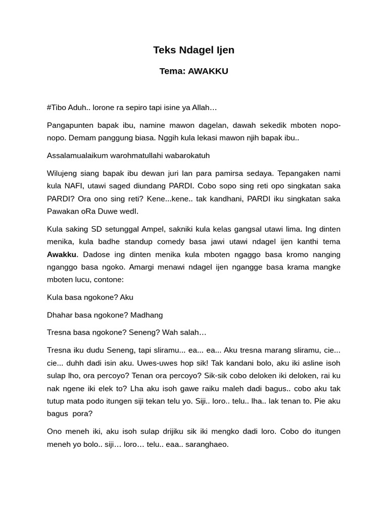 Teks Ndagel Ijen | PDF