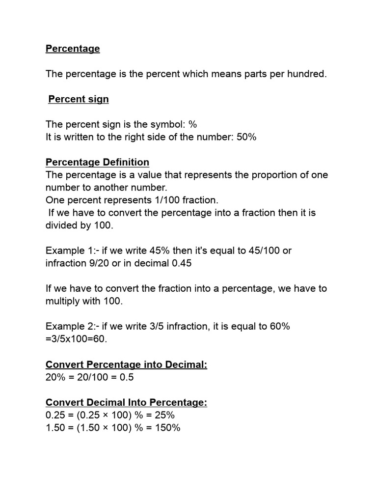 Percentage Study Materials & Short Tricks | PDF