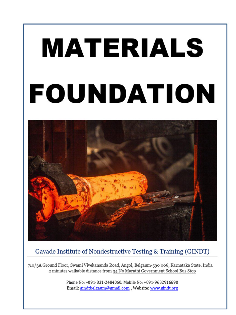 Materials Foundation Course 2024 | PDF | Metallurgy | Steel