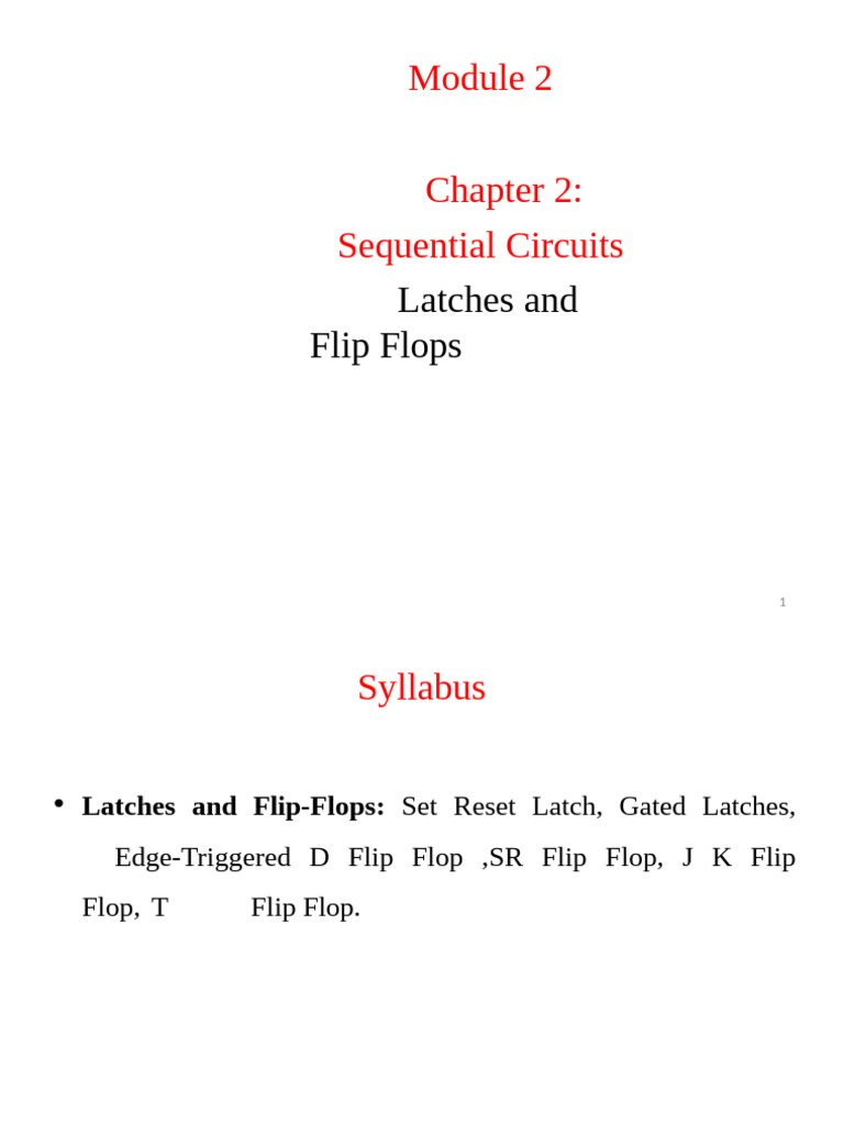 Module 2 Chapter-5-Sequential Circuits -WM (2) | PDF | Logic Gate | Digital Technology