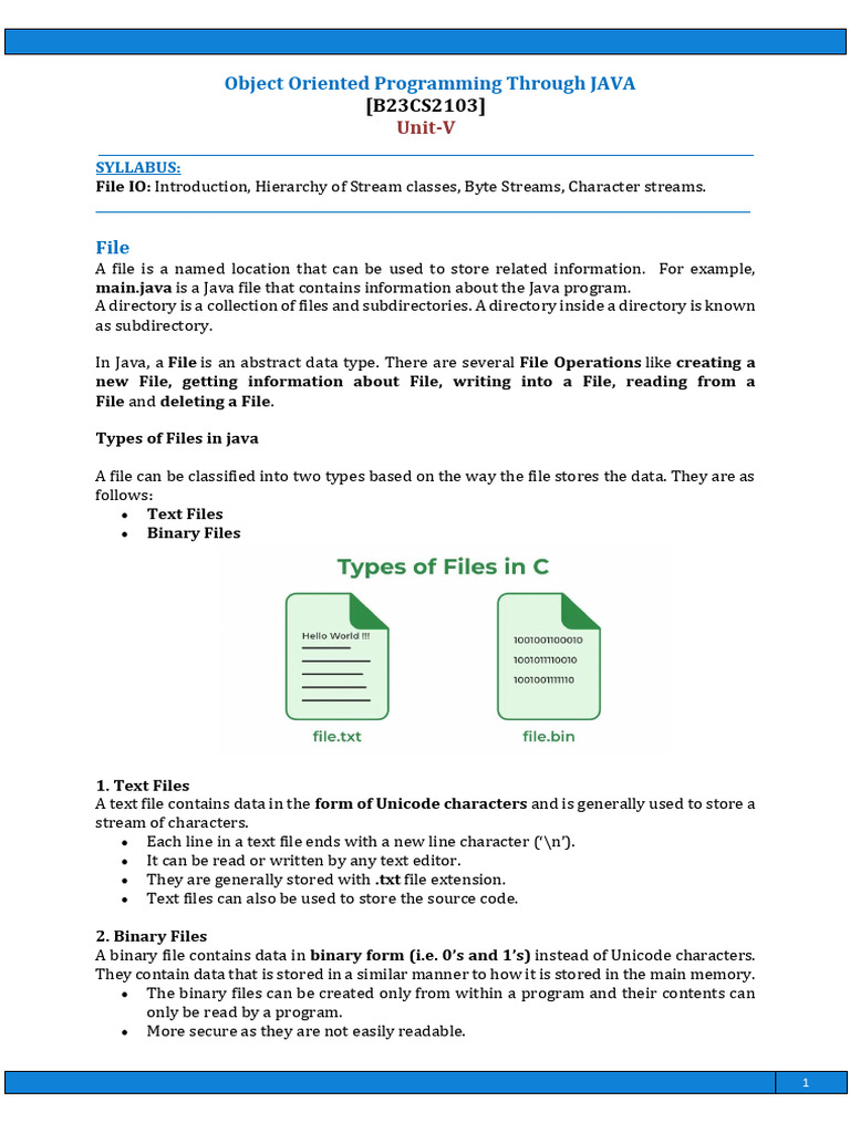 OOPJ UNIT-5 | PDF | Databases | Computer File OOPJ UNIT-5 | PDF | Databases | Computer File