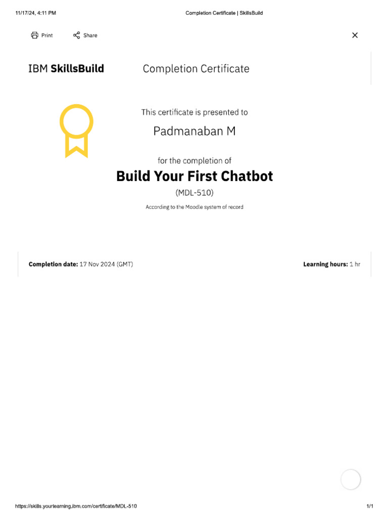 Skills Build Chatbot | PDF