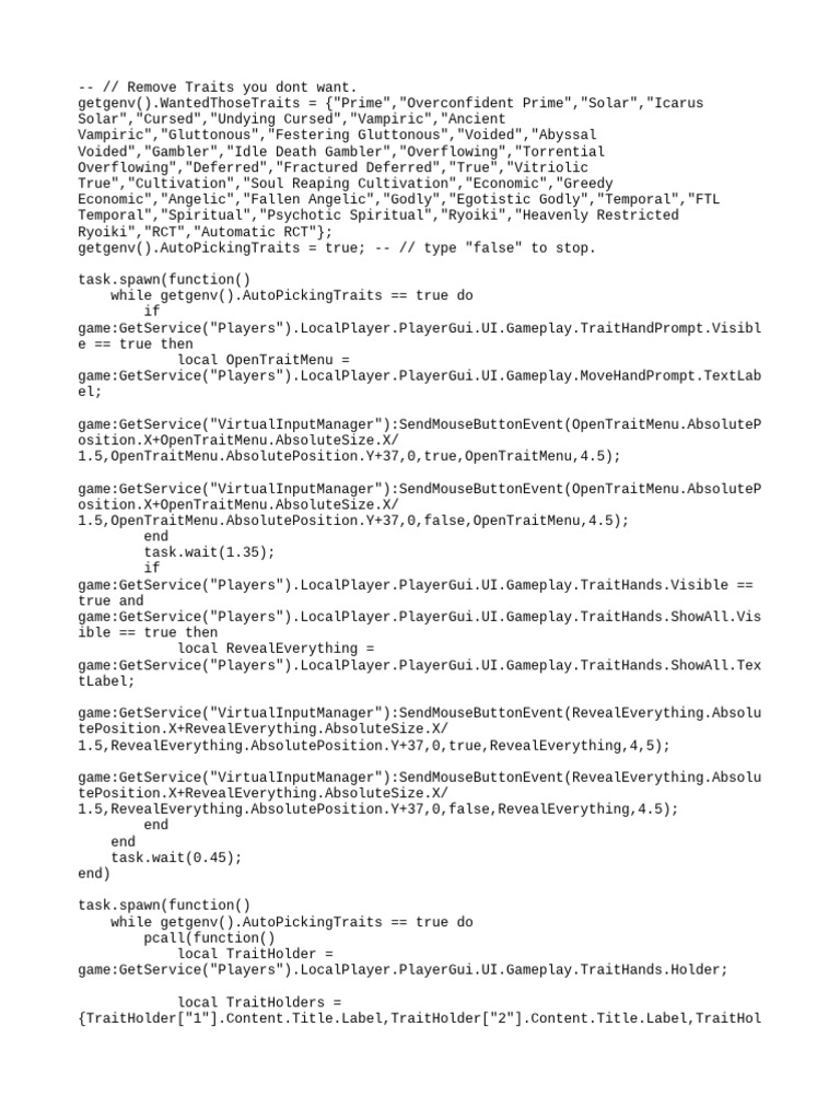Auto Get Trait | PDF