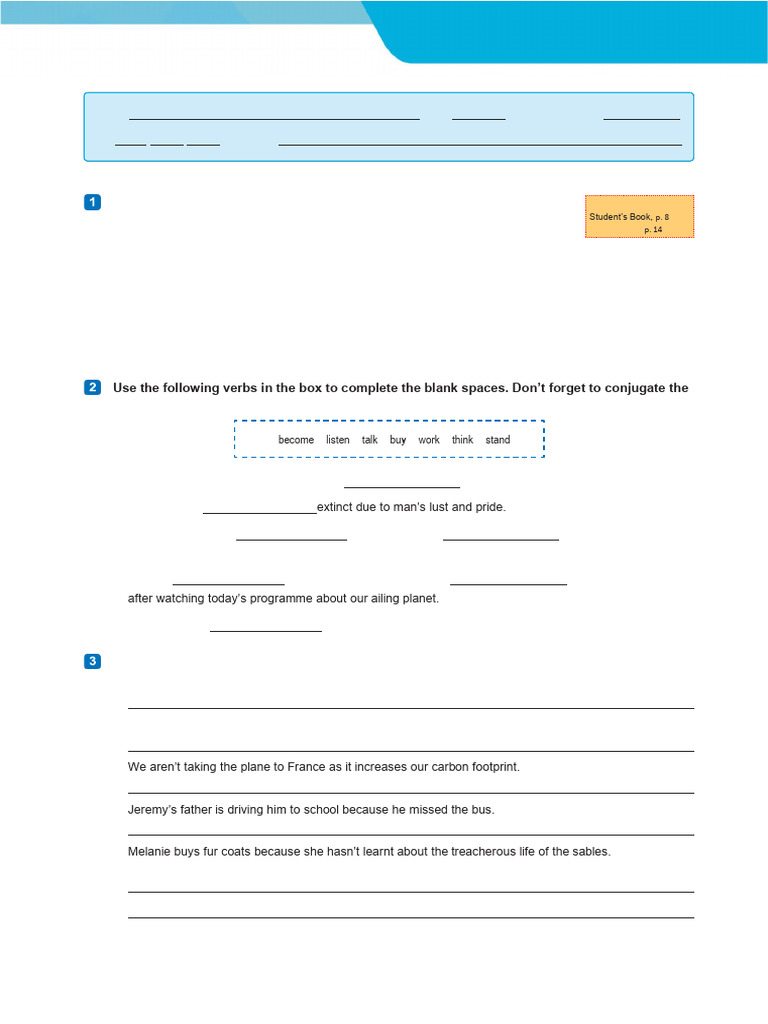 Enga11 Grammar Worksheet1 Present Simple Vs Present Continuous | PDF