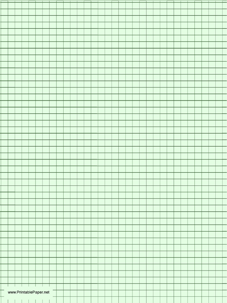 Quarter Inch Light Green Graph Paper A4 | PDF