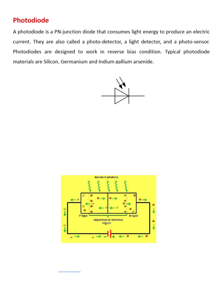 Photodiode | PDF | Diode | P–N Junction