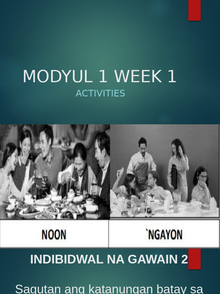Modyul 1 Activities | PDF