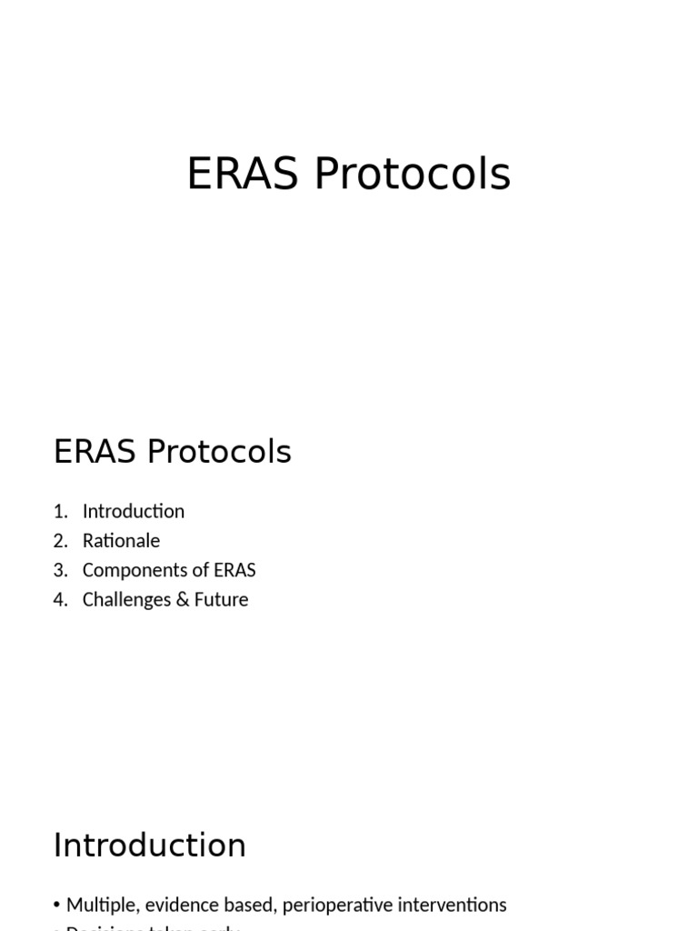 ERAS | PDF | Surgery | Caesarean Section