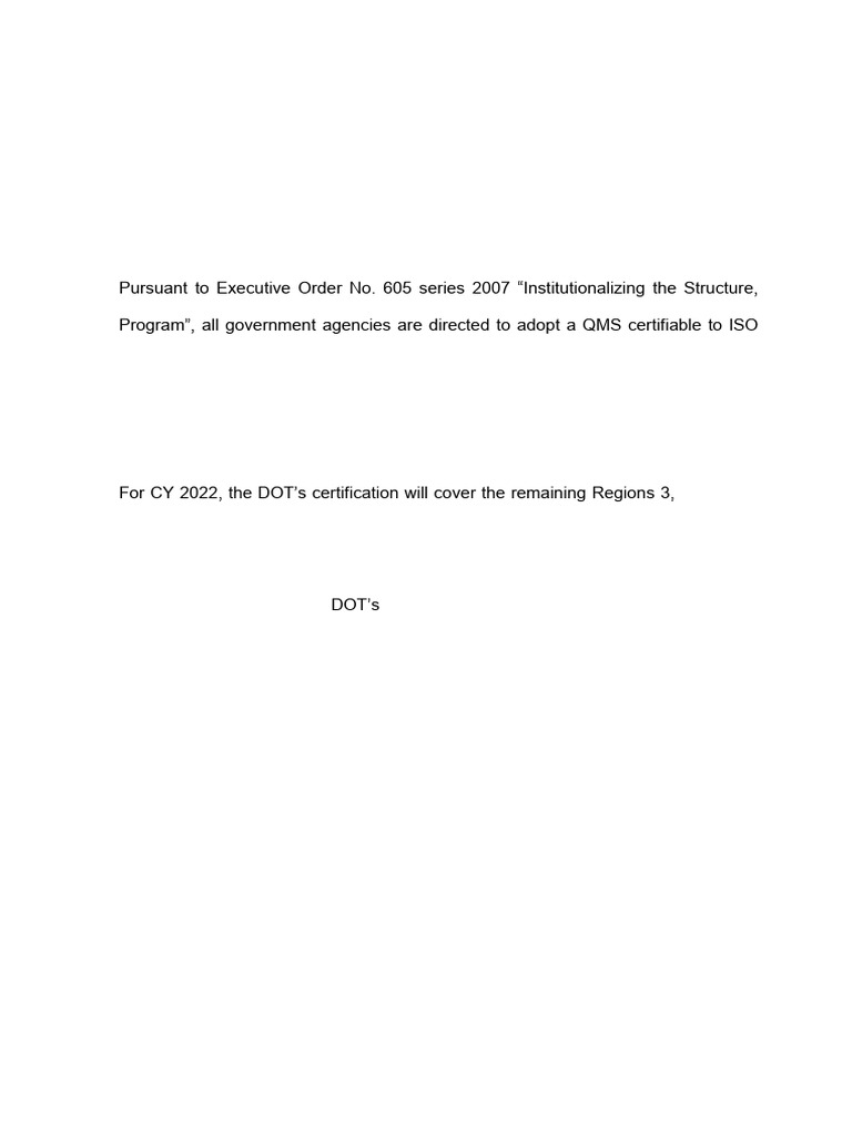 Revised TOR | PDF | Iso 9000 | Quality Management System