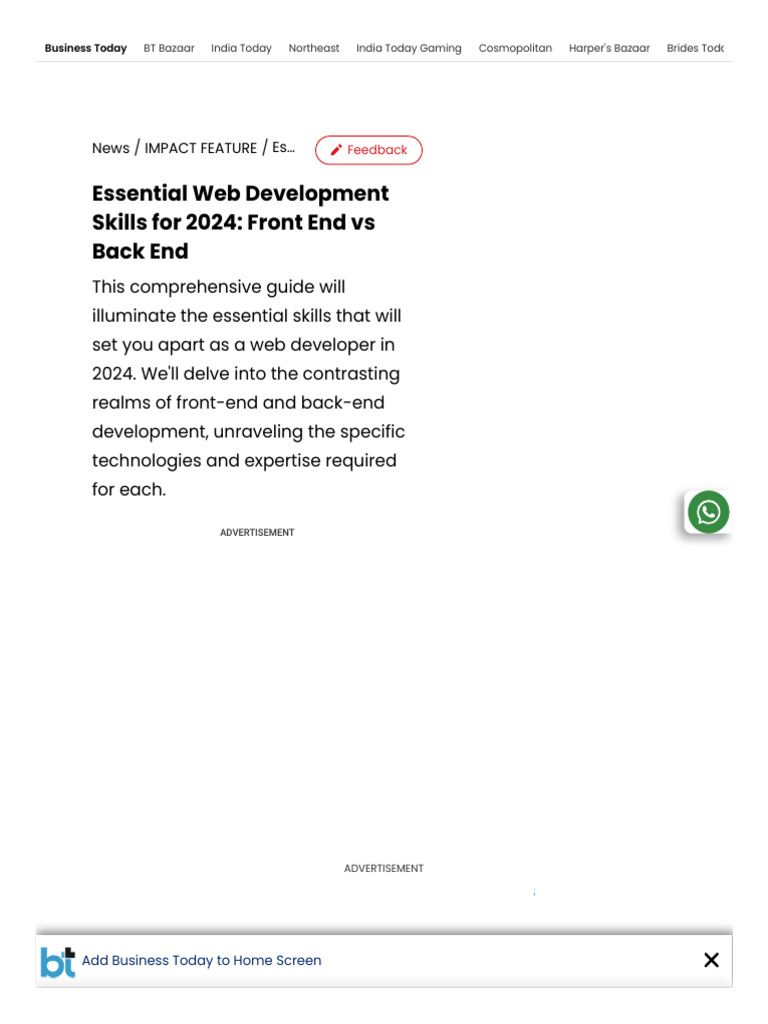 Essential Web Development Skills for 2024_ Front End vs Back End ...