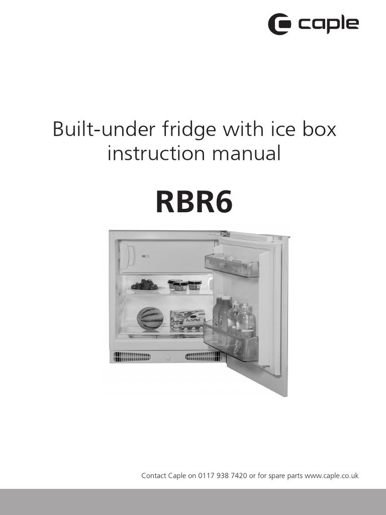RBR6 Instruction Manual No Cropmarks | PDF | Refrigerator | Ac Power ...
