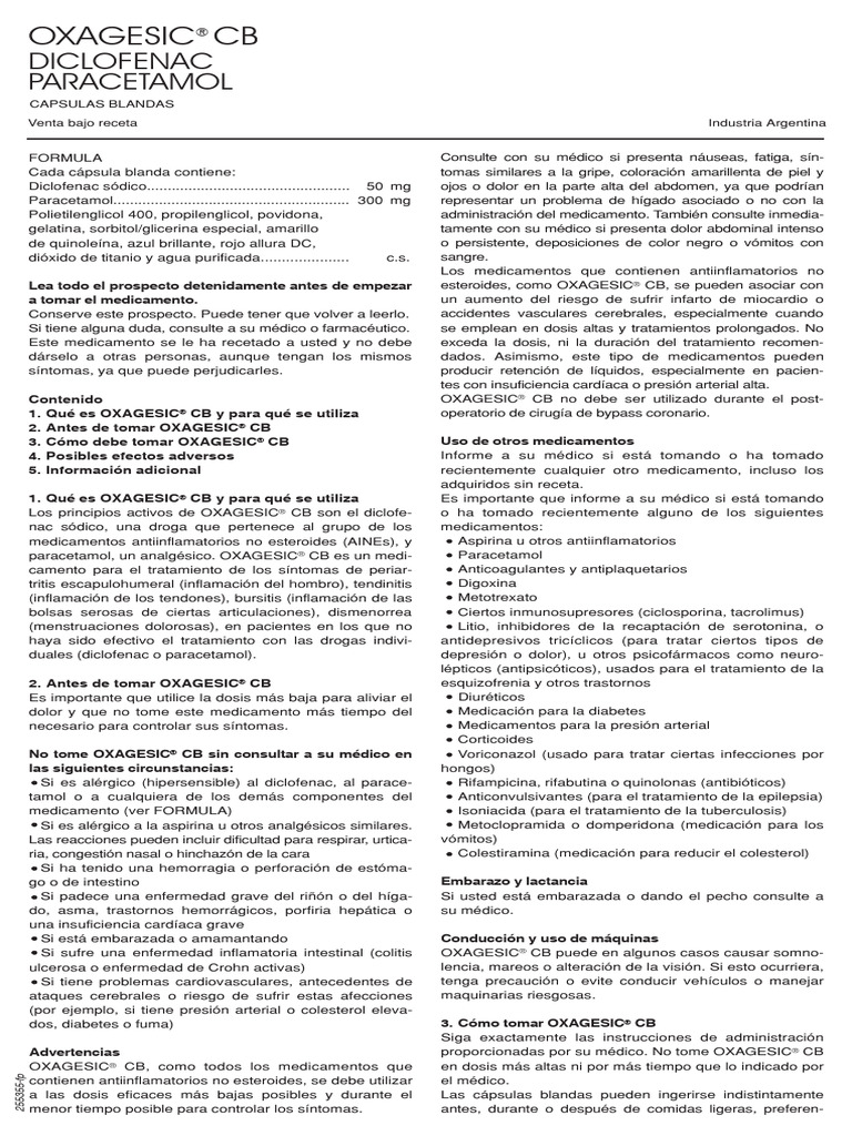 Oxagesic CB Paciente 1 | PDF | Droga anti-inflamatoria libre de ...