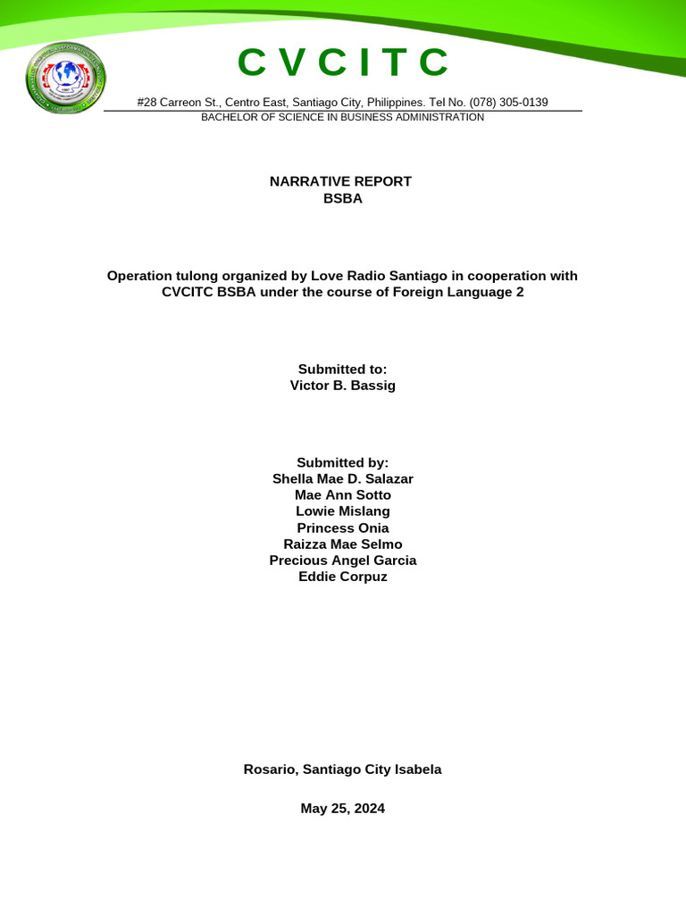 Operation Tulong Event Report 2024 | PDF