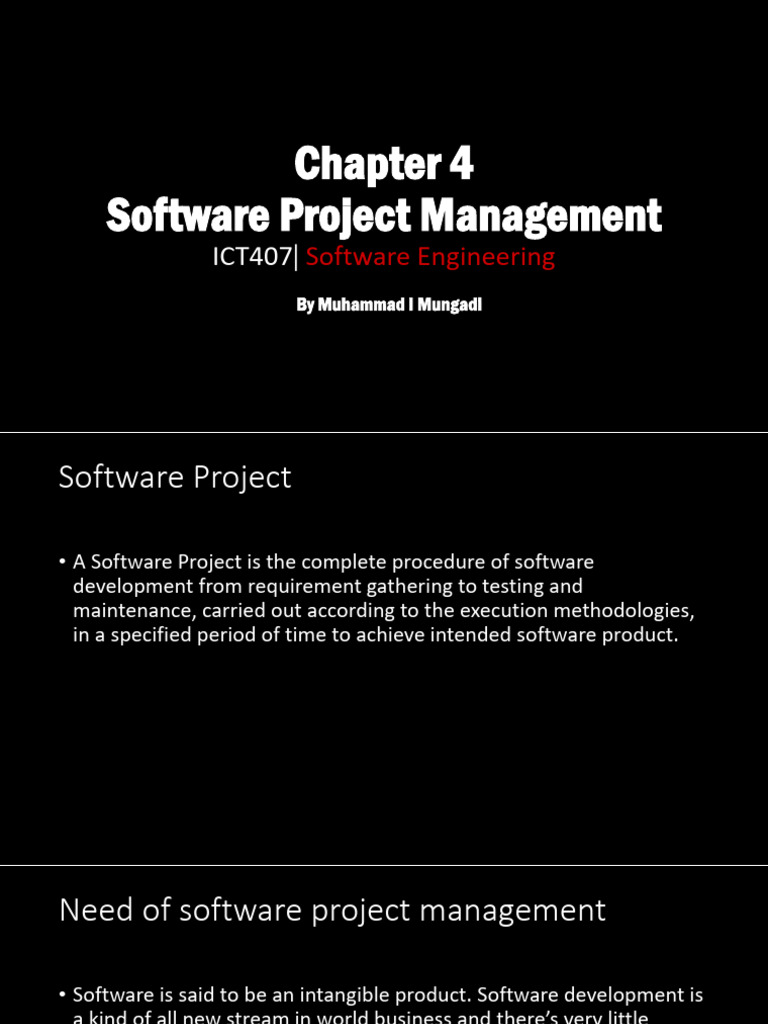 chapter 3 SPM | PDF | Project Management | Systems Engineering
