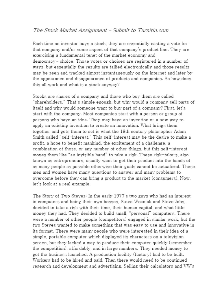 Apple Stock Assignment | PDF | Stocks | Initial Public Offering